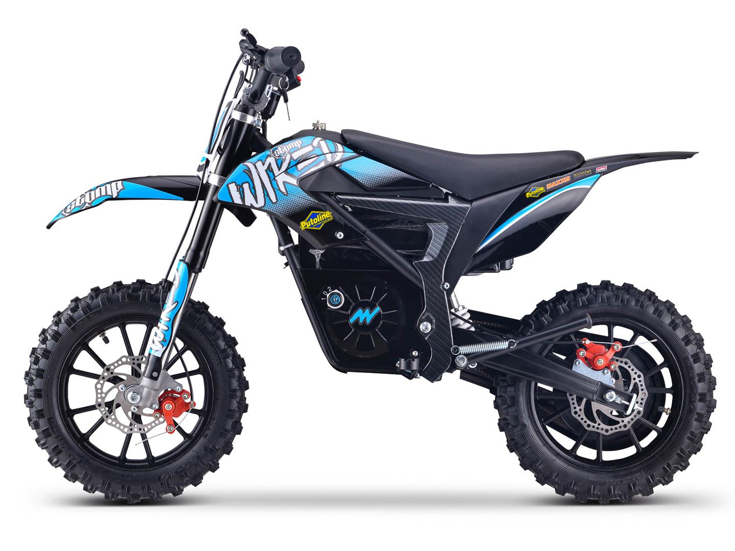 Stomp Wired 500w Neon Blue Electric Pit Bike | Storm Buggies